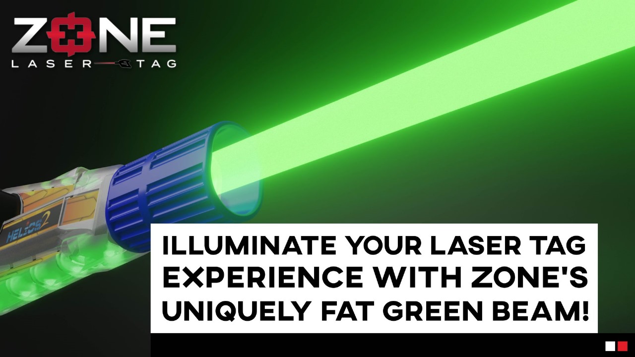 Illuminate Your Laser Tag Experience with Zone’s Uniquely Fat Green Beam!